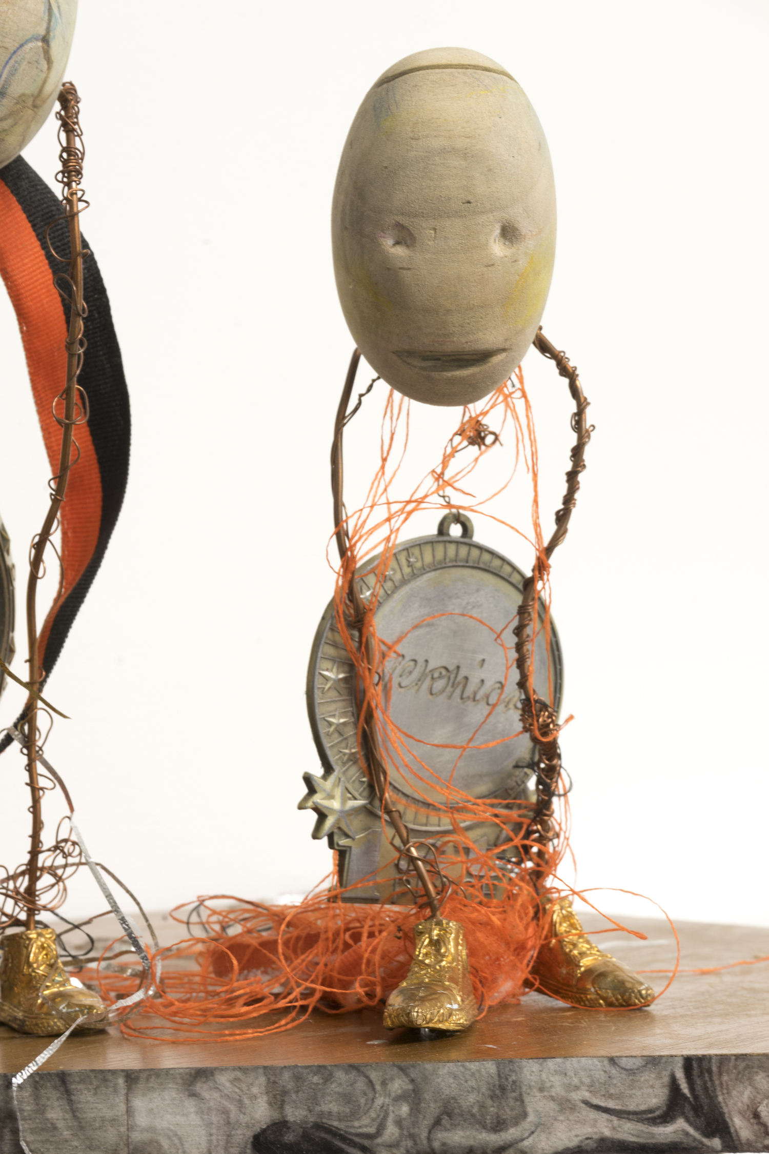 Unnameables, 2018. Beetle Kill Wood;copper; lanyard; bronze; laser ...